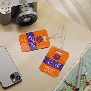 Personalized College Themed Luggage Tag, Graduation Gift, Custom Bag ...