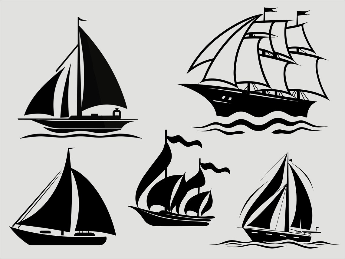 Sailboat Svg, Sailboat Vector, Sailboat Clipart, Sailboat Cricut ...