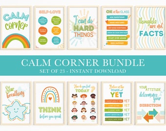 Calm Down Corner Kit Star. Calming Strategies for Kids. - Etsy