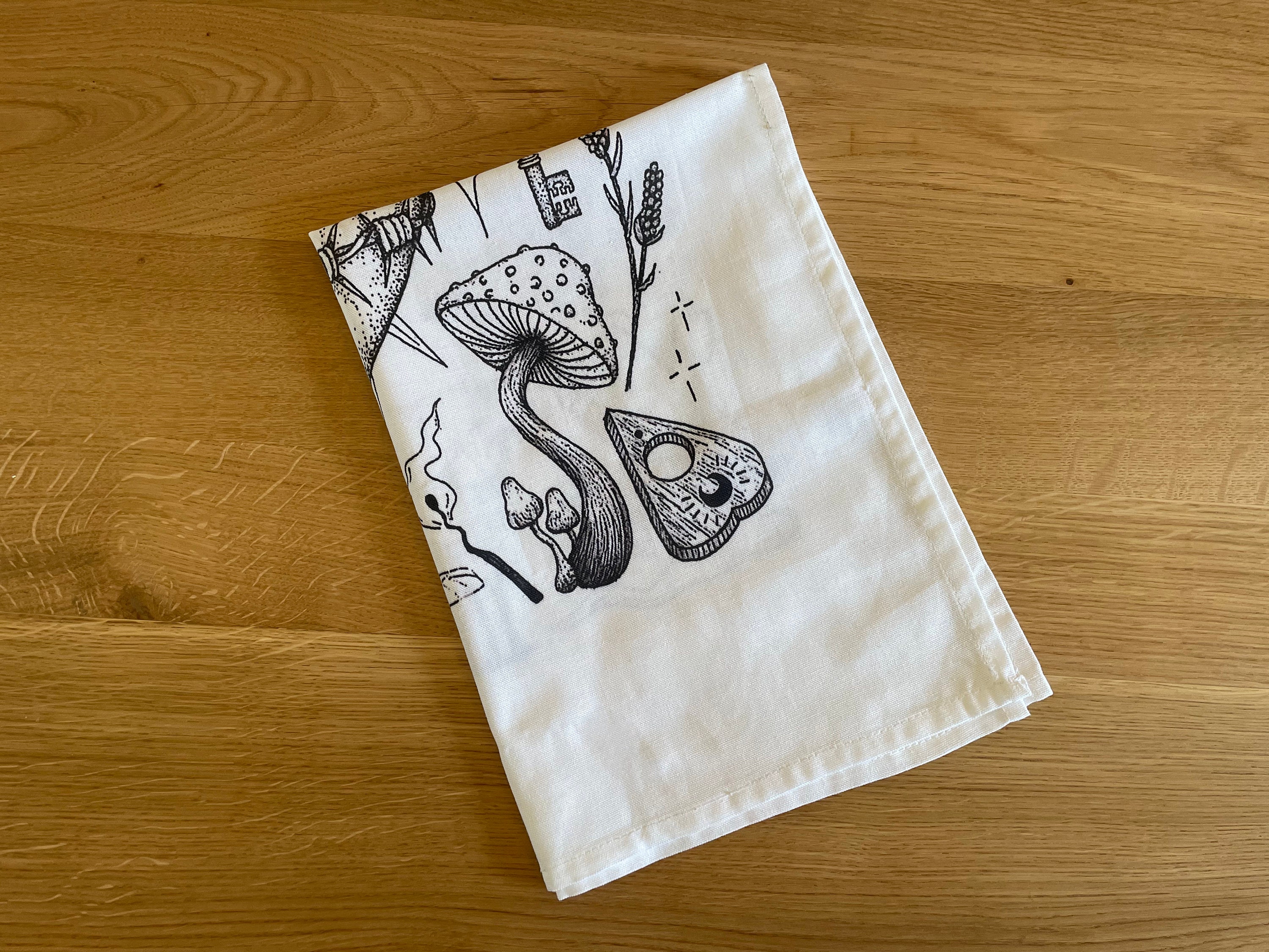 Illustrative Blackwork Flash Sheet Tattoo Tea Towel - Etsy UK