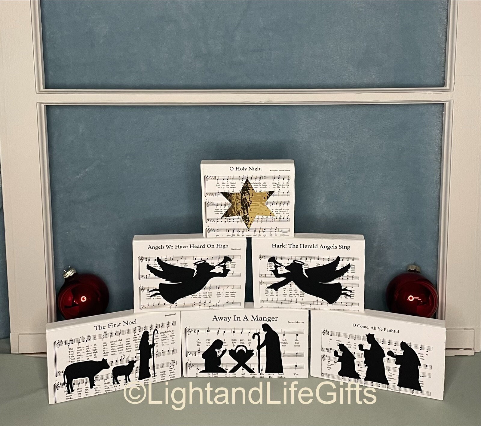 Nativity Blocks Christmas Table or Shelf Decor - Etsy