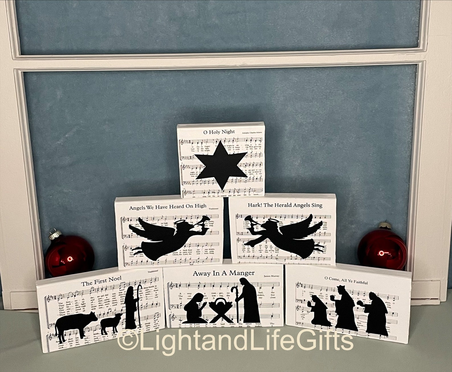 Nativity Blocks Christmas Table or Shelf Decor - Etsy