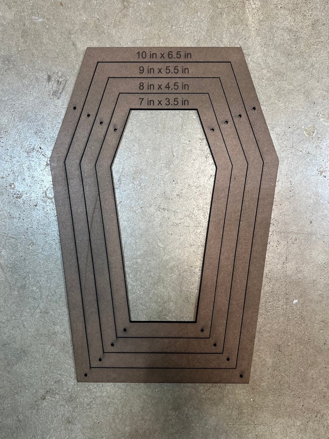 Coffin Shaped Stained Glass Layout Frame - Etsy