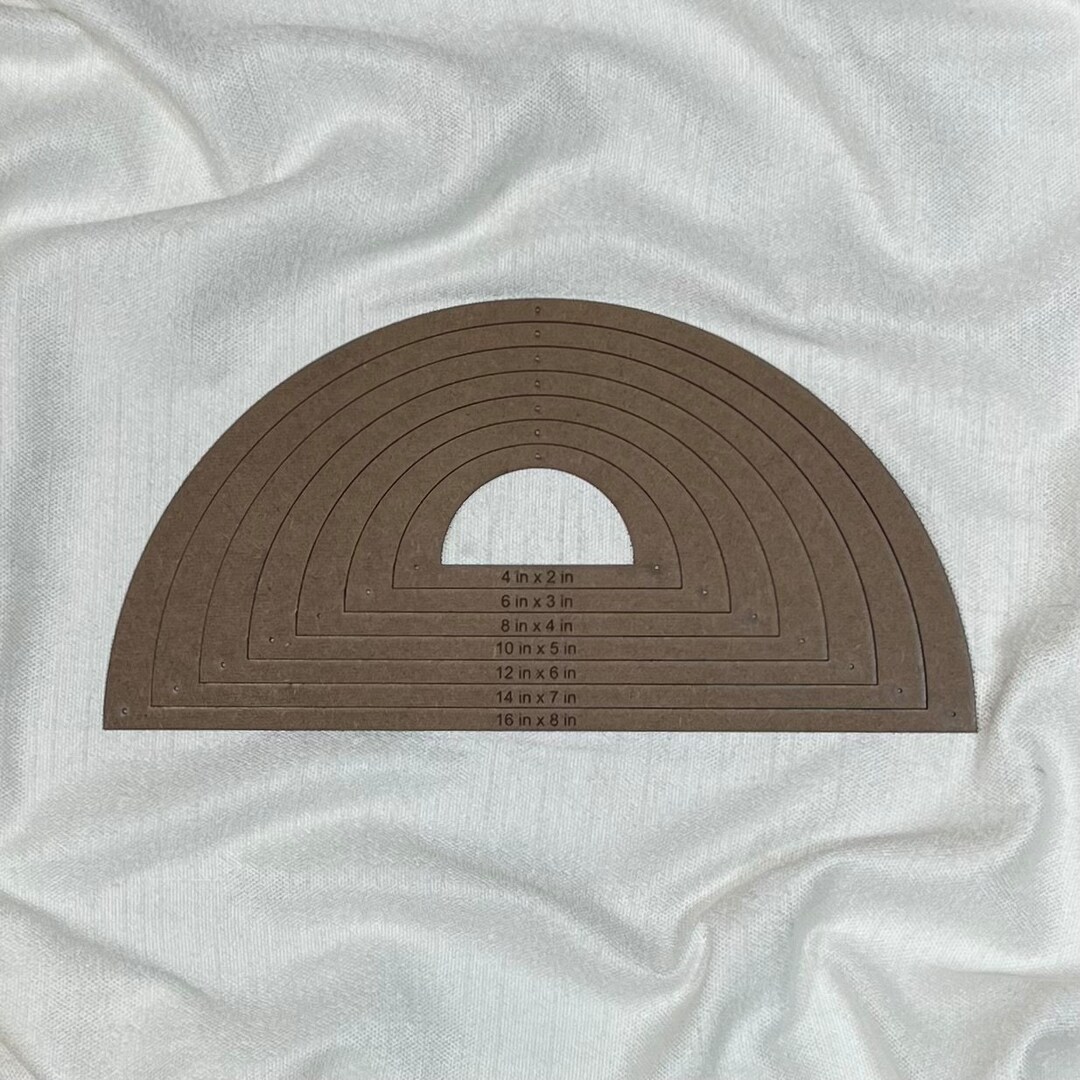 Semicircle Shaped Stained Glass Layout Frame, Half Circle Stained Glass ...