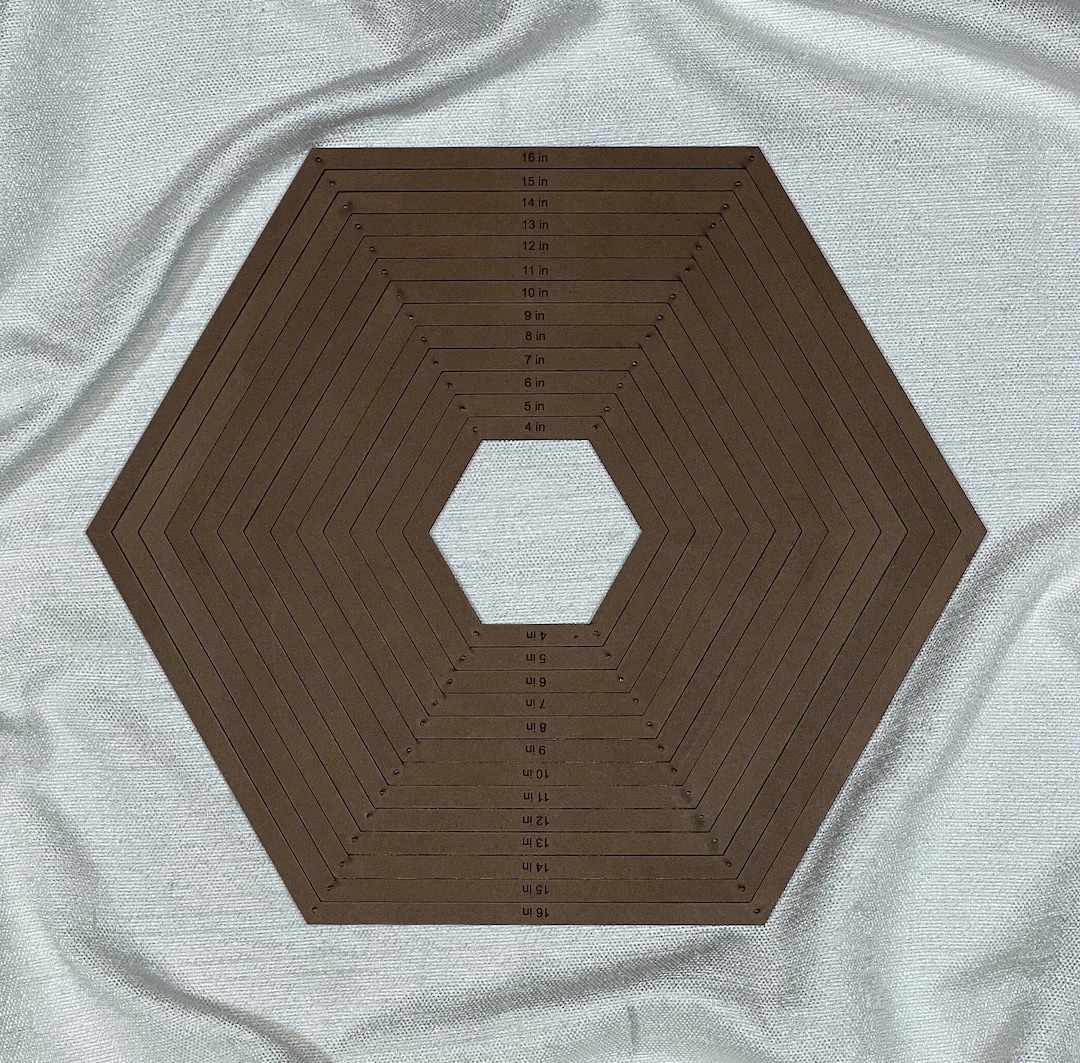 Hexagon Shaped Stained Glass Layout Frame, Stained Glass Jig, Stained ...