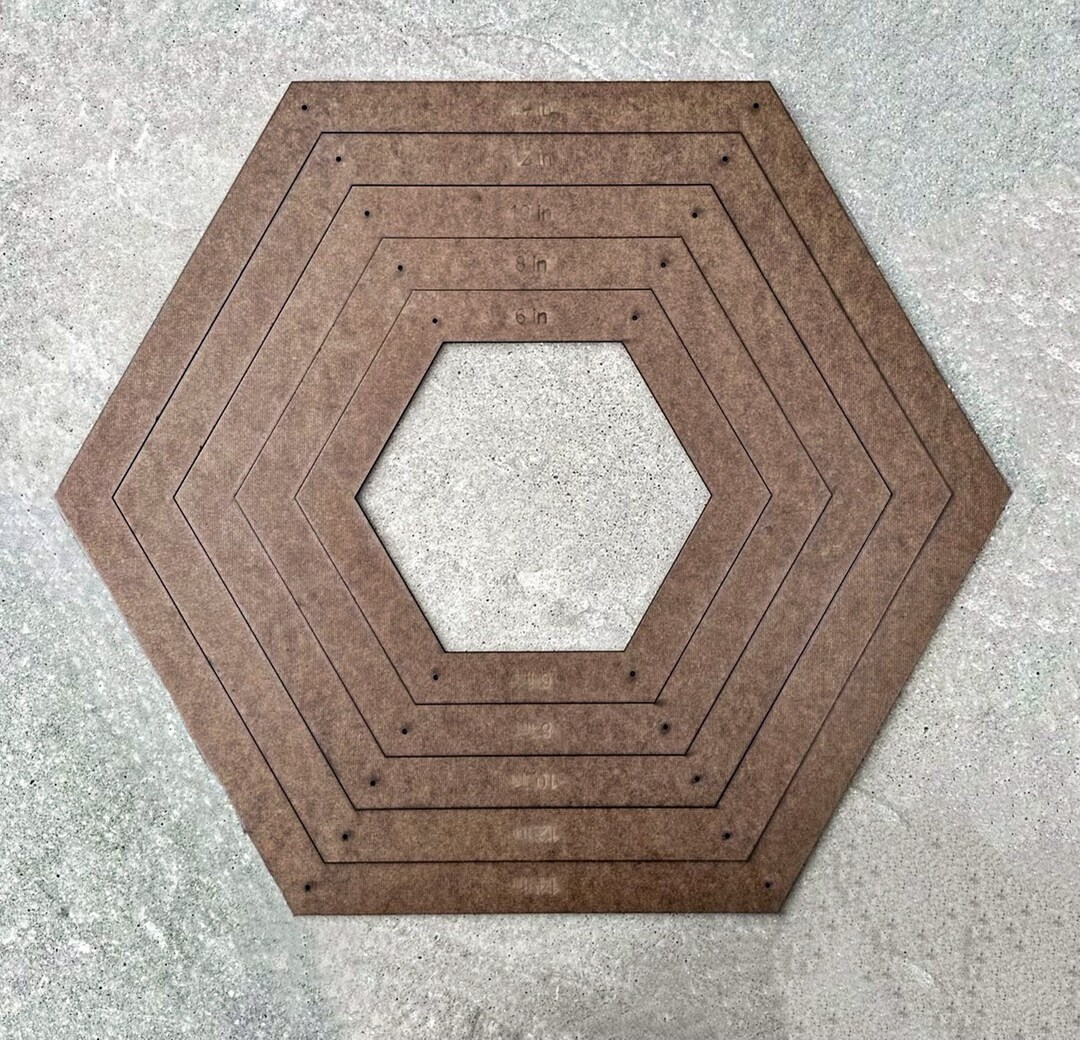 Hexagon Stained Glass Layout Frame - Etsy