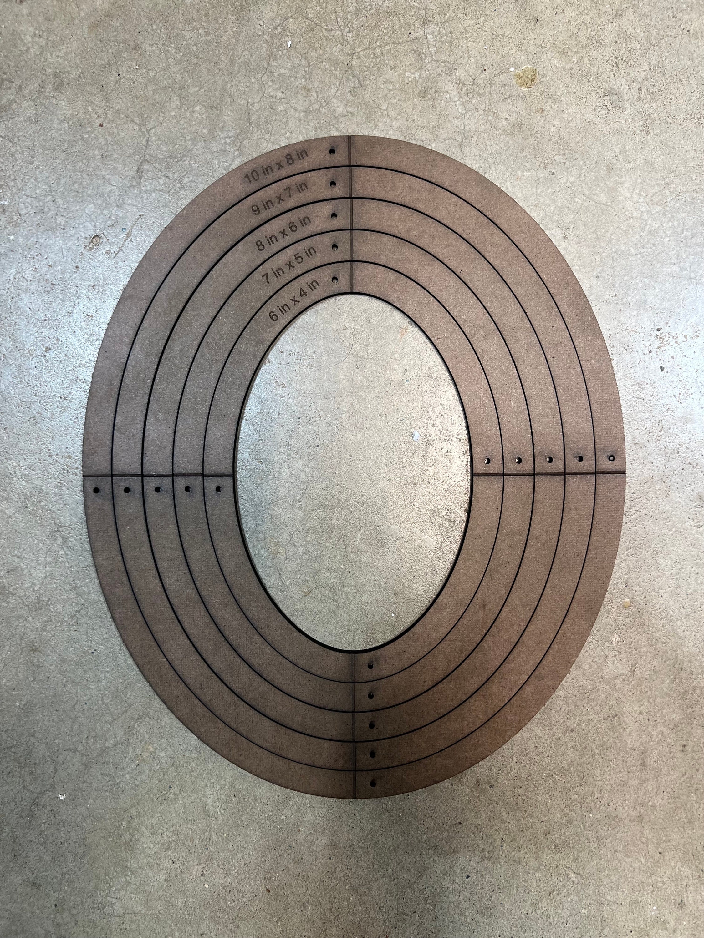 Oval Stained Glass Layout Frame, Stained Glass Jig, Stained Glass Form ...