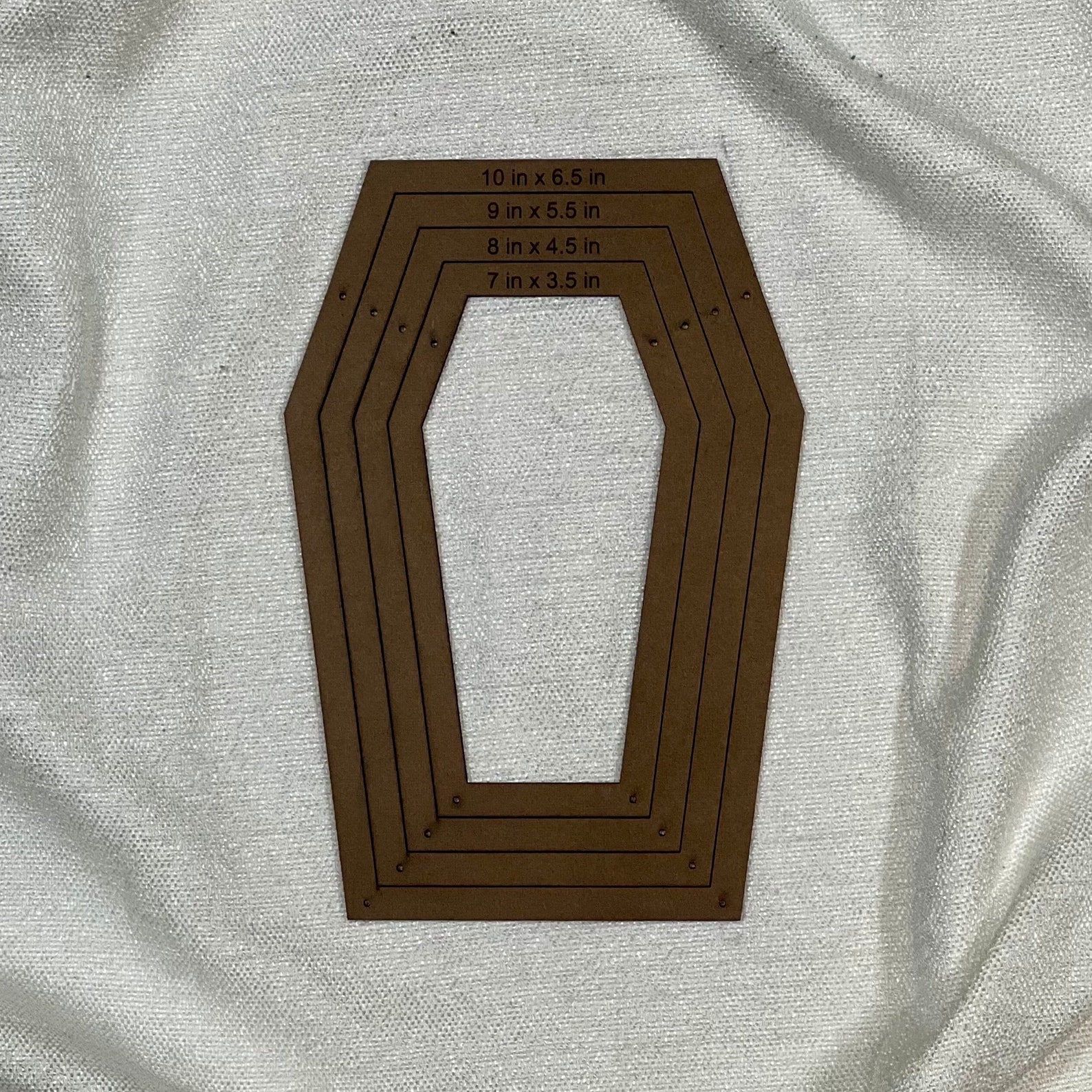 Coffin Shaped Stained Glass Layout Frame, Stained Glass Jig, Stained ...