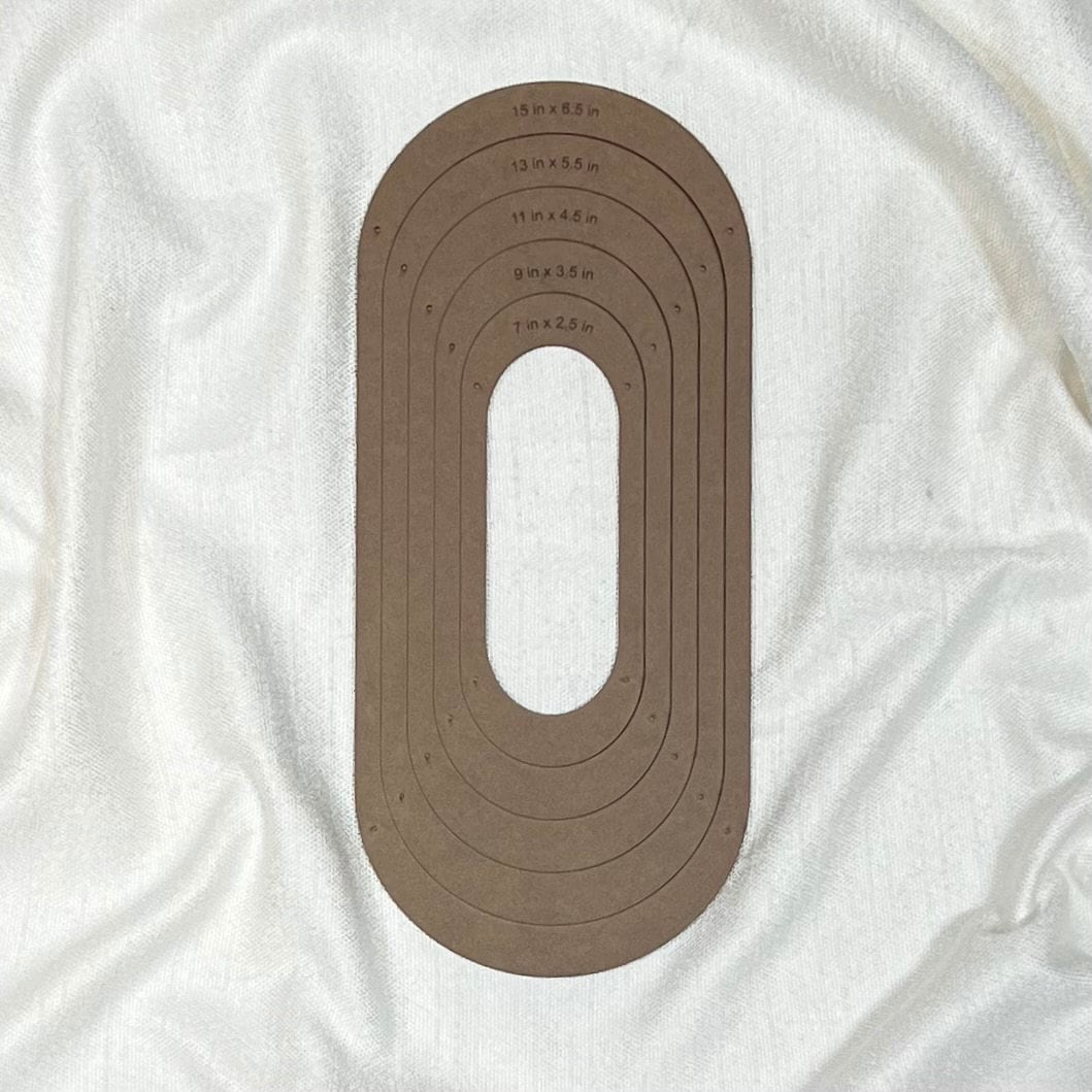 Oblong Stained Glass Layout Frame, Pill Shaped Stained Glass Jig ...