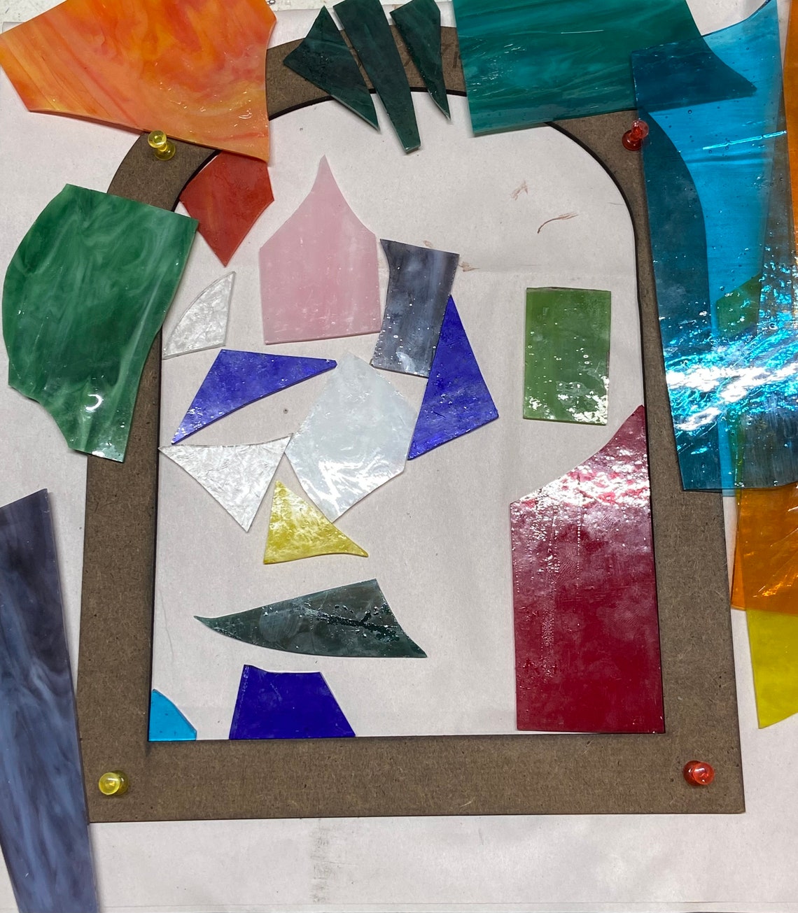 Arched Stained Glass Layout Frame, Stained Glass Jig, Stained Glass ...