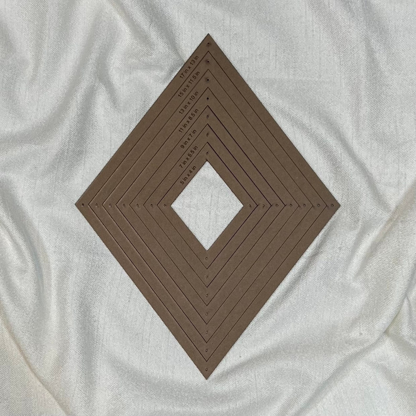 Diamond Shaped Stained Glass Layout Frame, Stained Glass Jig, Rhombus ...