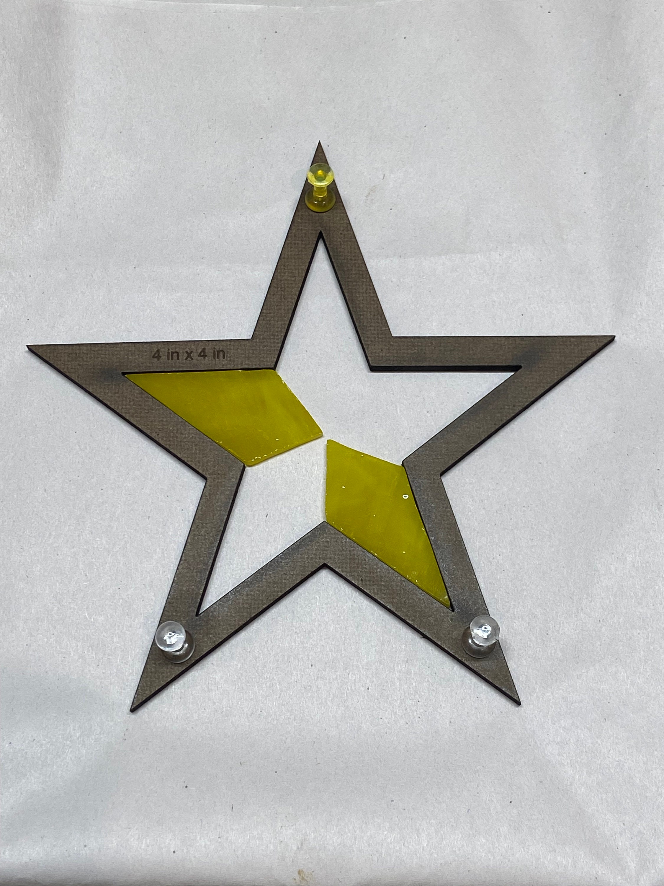 Star Shaped Stained Glass Layout Frame, Stained Glass Layout Form ...