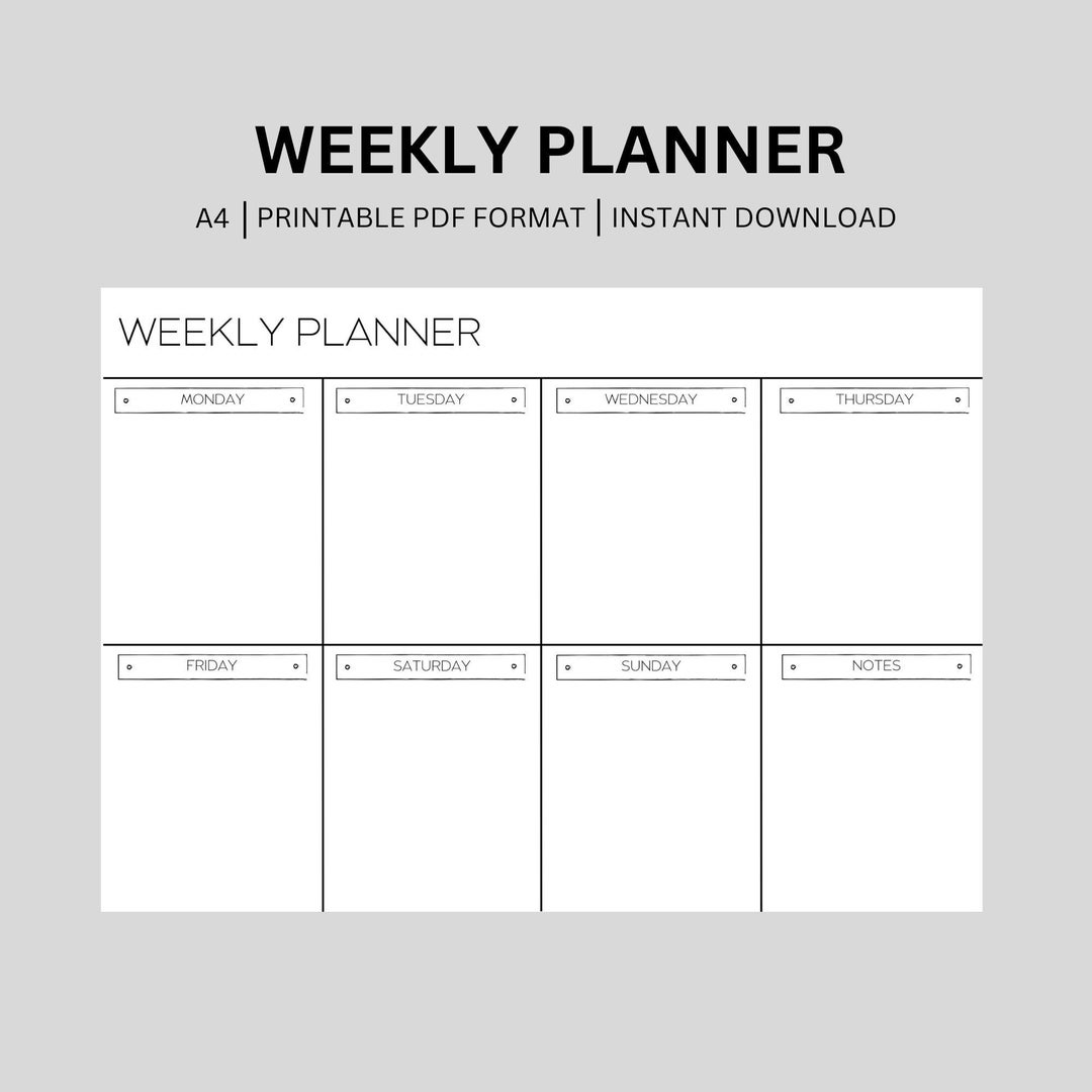 Best Weekly Planner - 7 Day Weekly Planner - Mom Weekly Planner ...