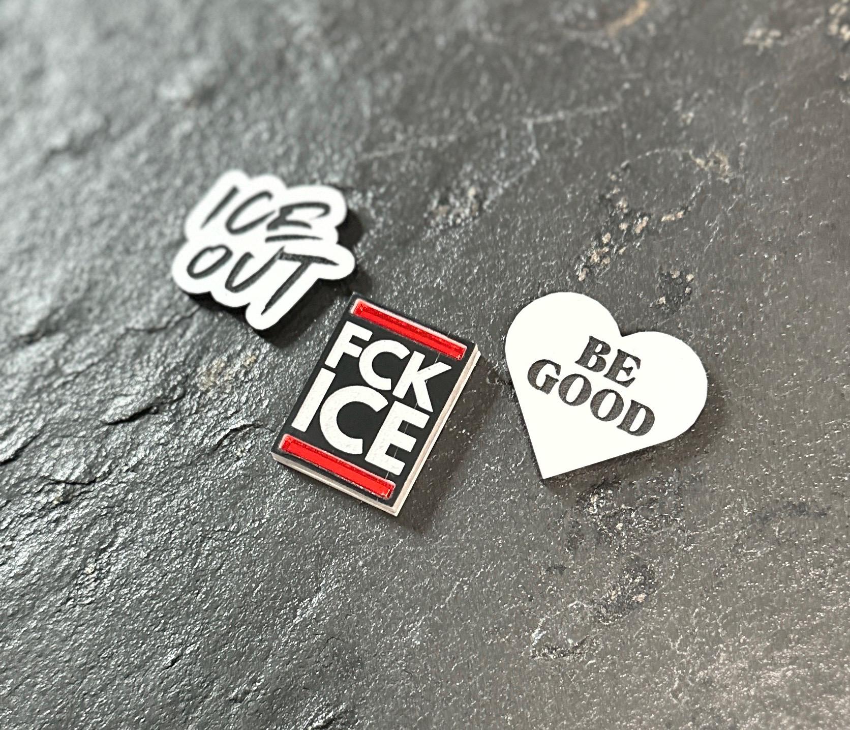ICE OUT Pin Bundle (3 Pins) | Be Good Pin | FCK Ice Pin - Etsy
