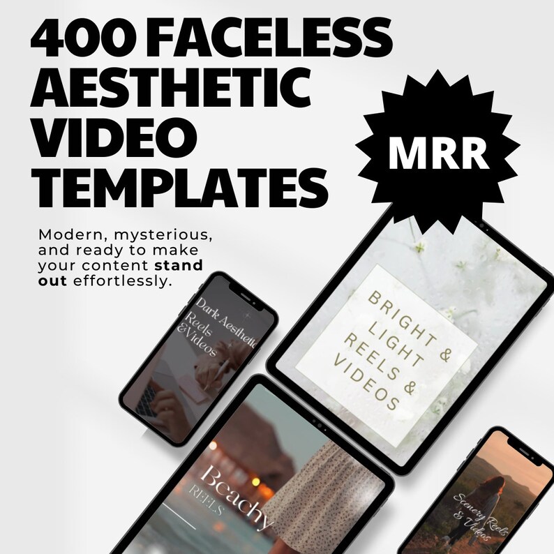 Faceless Storytelling Bundle 400 Aesthetic Video Templates With Master ...