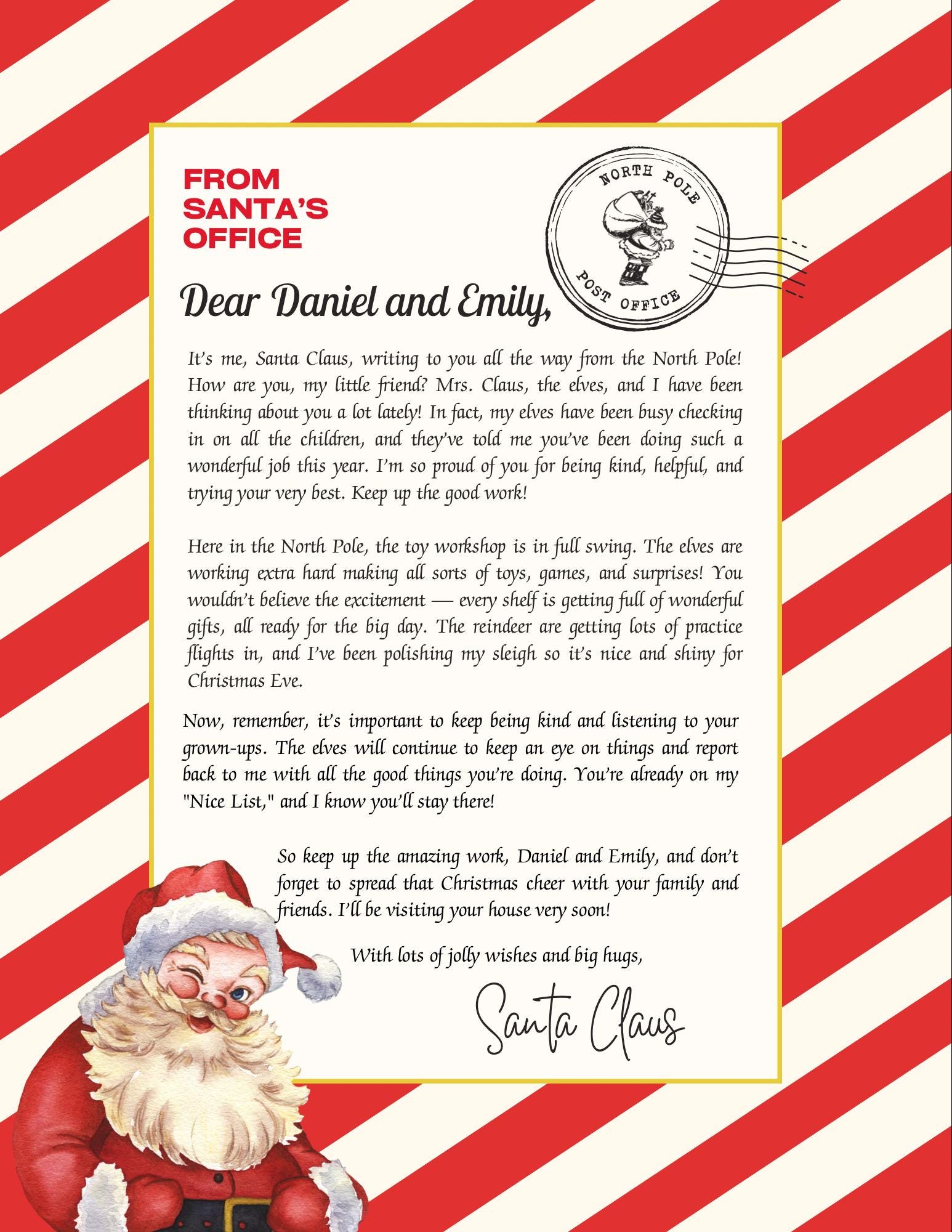 Letter From Santa, Digital Santa Letter, Pre-christmas Santa Letter - Etsy