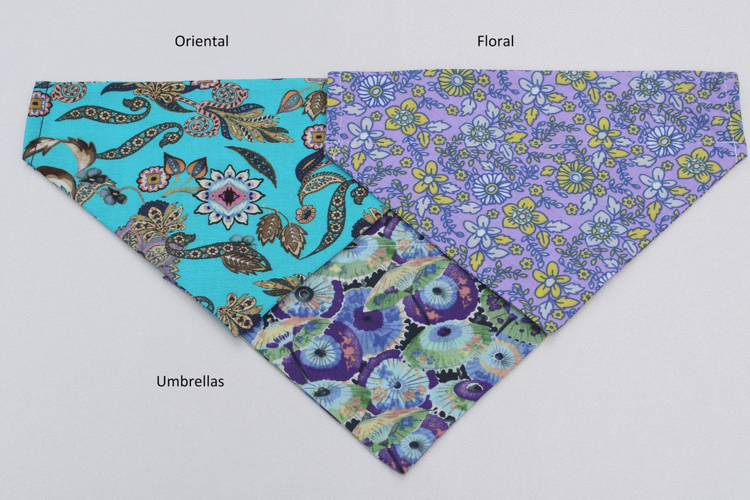 Handmade Dog Bandanas, Dog Accessories, Slide on Collar, Dog Neckwear ...