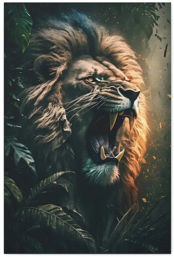 King of the Jungle Wall Art - Etsy