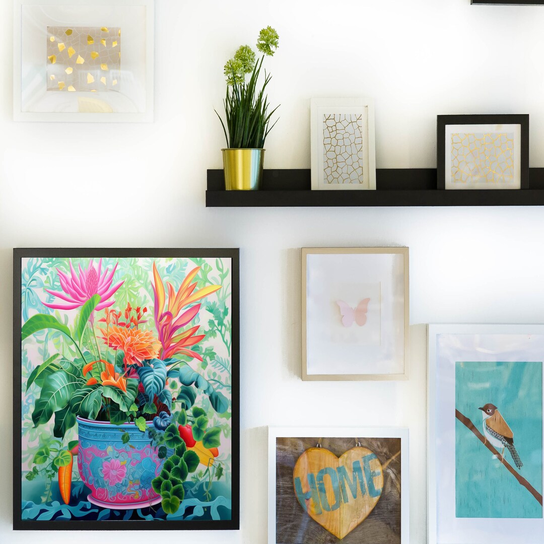Enchanted Peranakan Garden: 娘惹花园仙境 - Printable Wall Art - Etsy