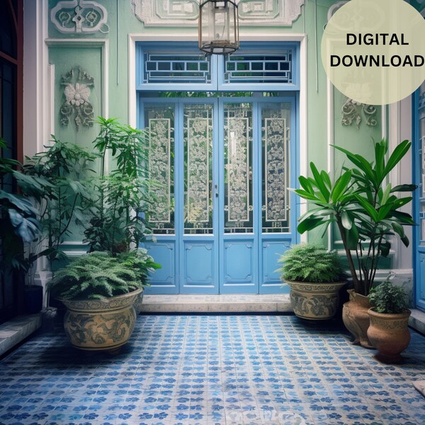 Whispering Gardens: A Peranakan Delight Printable Wall Art - Etsy