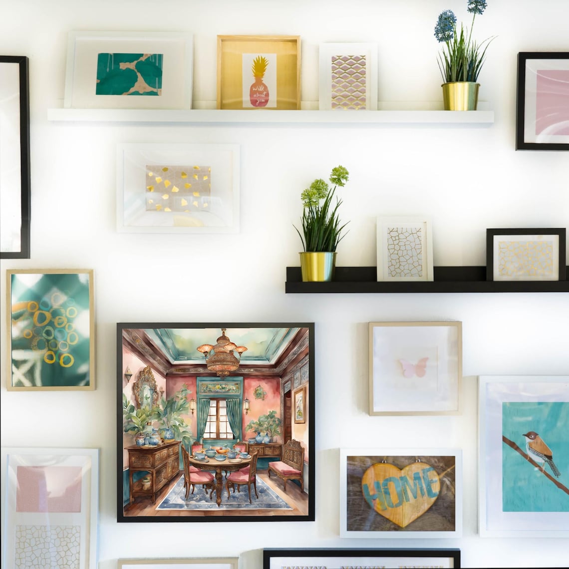 Peranakan Dining Room Print – Traditional Asian Home Decor (digital ...