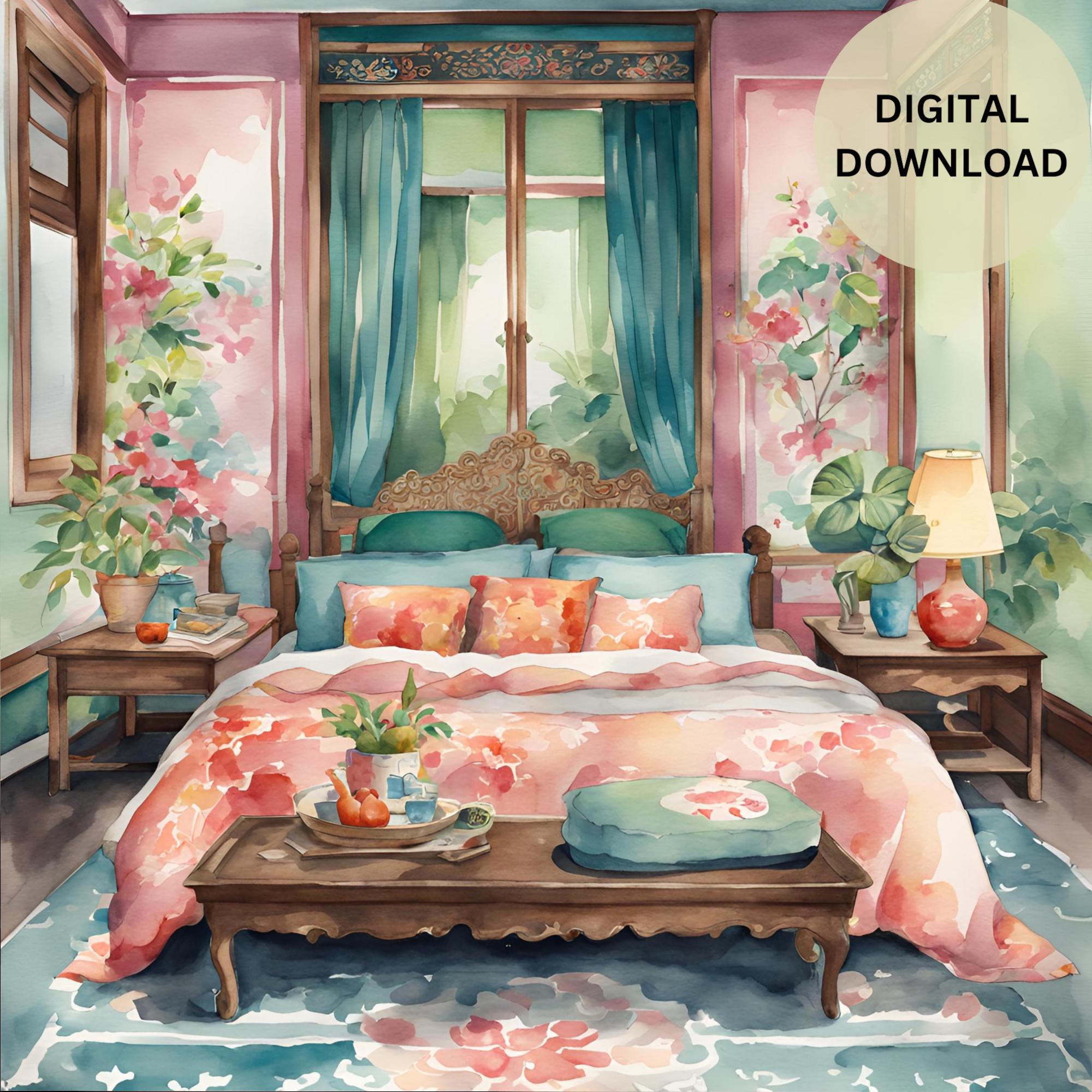 Peranakan Slumber - 4 Printable Wall Art - Etsy