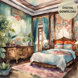 Peranakan Slumber - 4 Printable Wall Art - Etsy