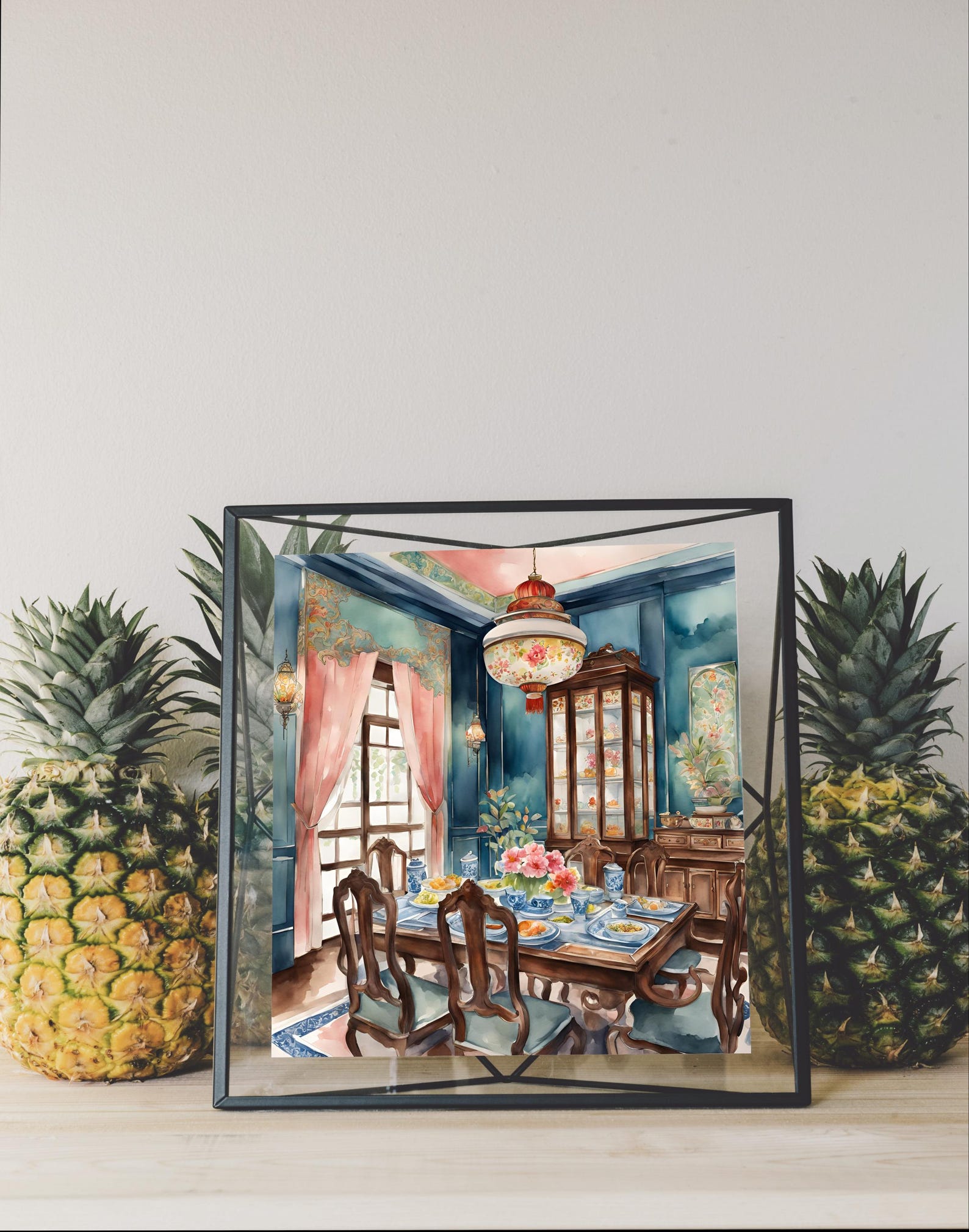 Peranakan Dining Room Print – Traditional Asian Home Decor (digital ...