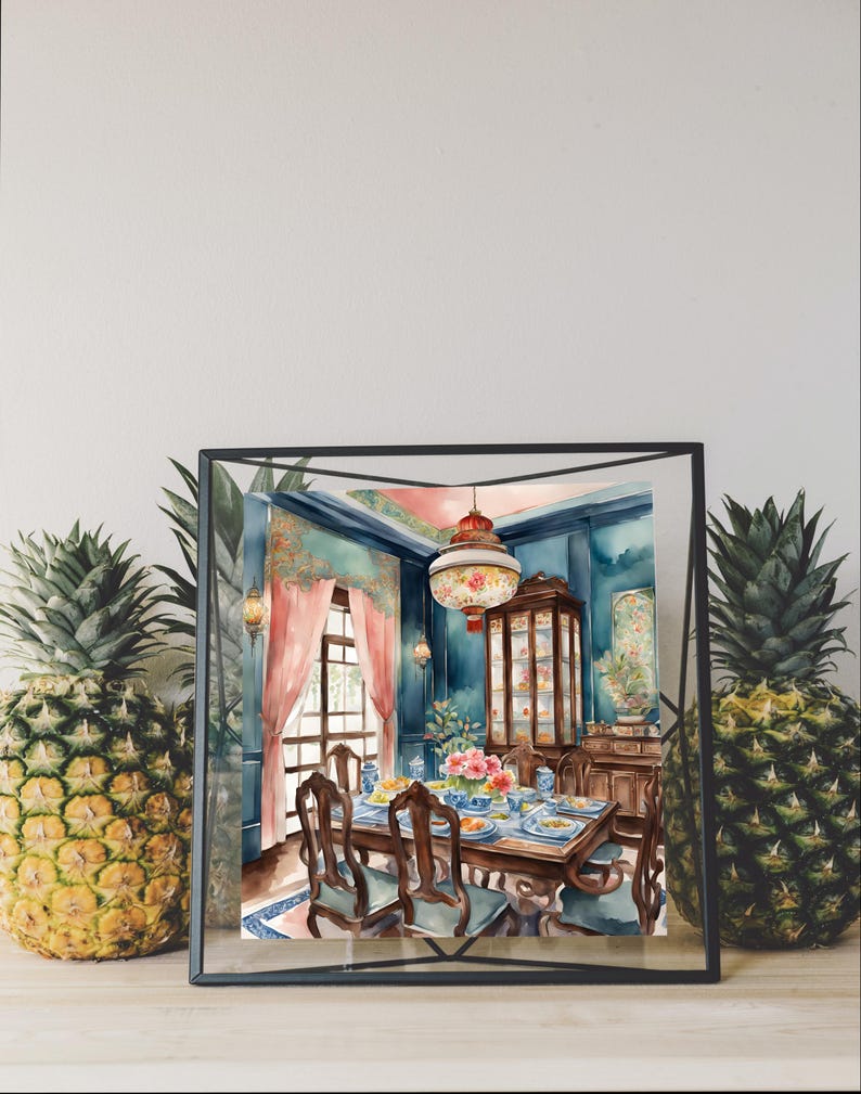 The Peranakan Feast – Traditional Dining Room Wall Art - 4 Printable ...