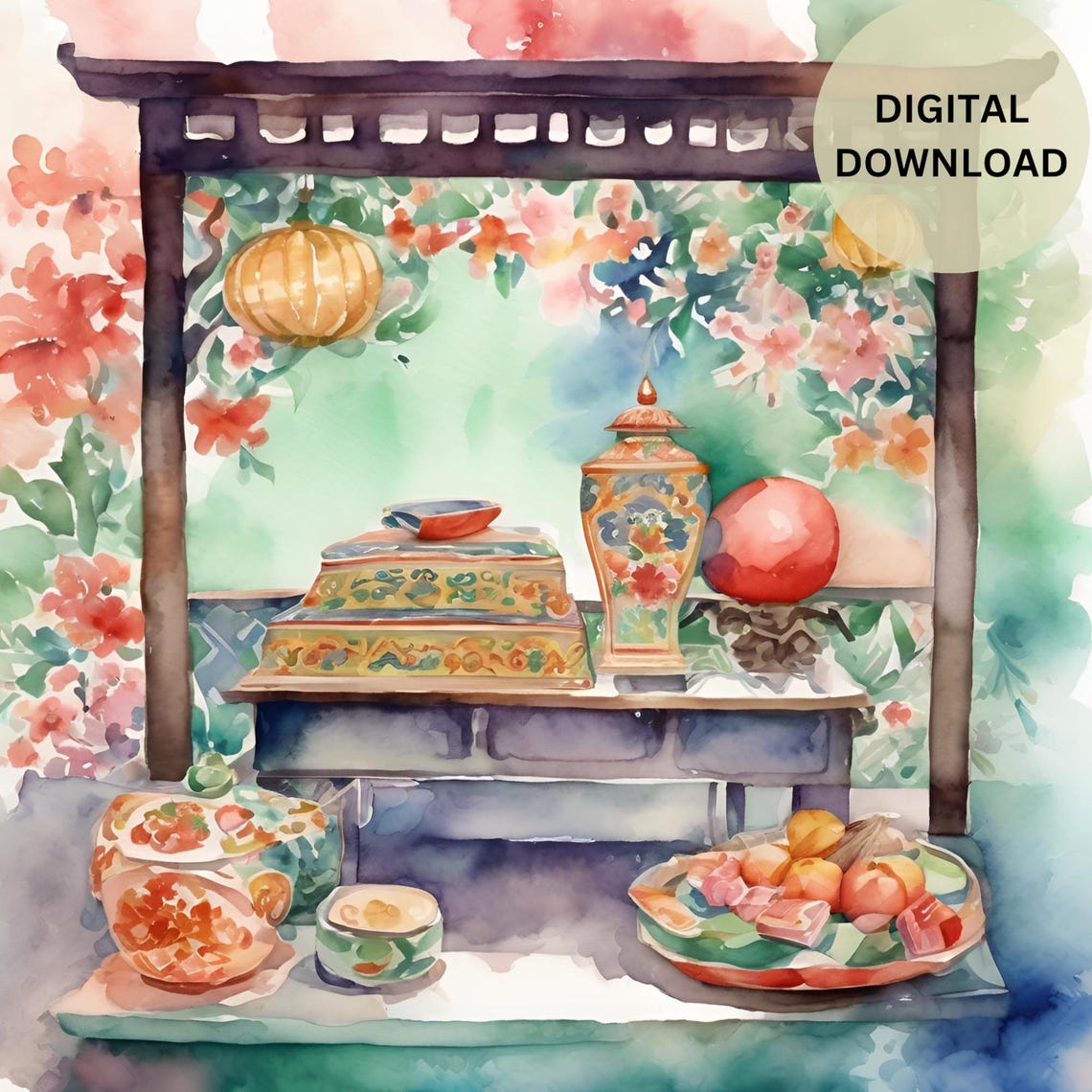 Heritage Table: A Peranakan Celebration - 3 Printable Wall Art - Etsy