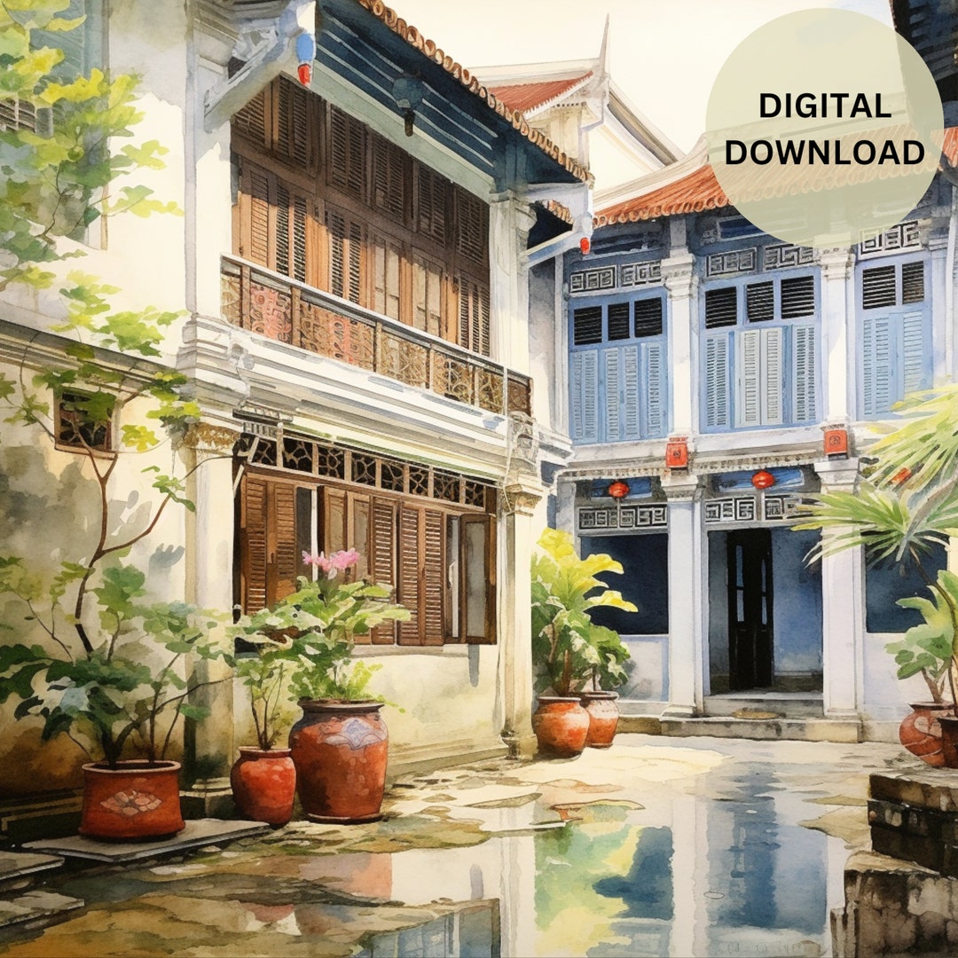 Harmony in Peranakan Hues Printable Wall Art - Etsy