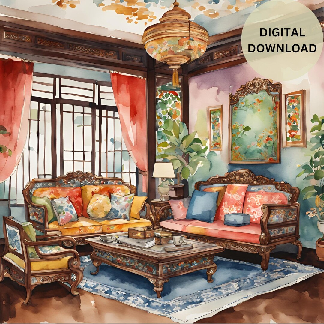Nostalgic Nyonya: A Colorful Peranakan Retreat - 4 Printable Wall Art ...