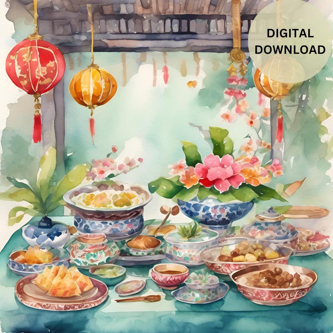 Heritage Table: A Peranakan Celebration - 3 Printable Wall Art - Etsy