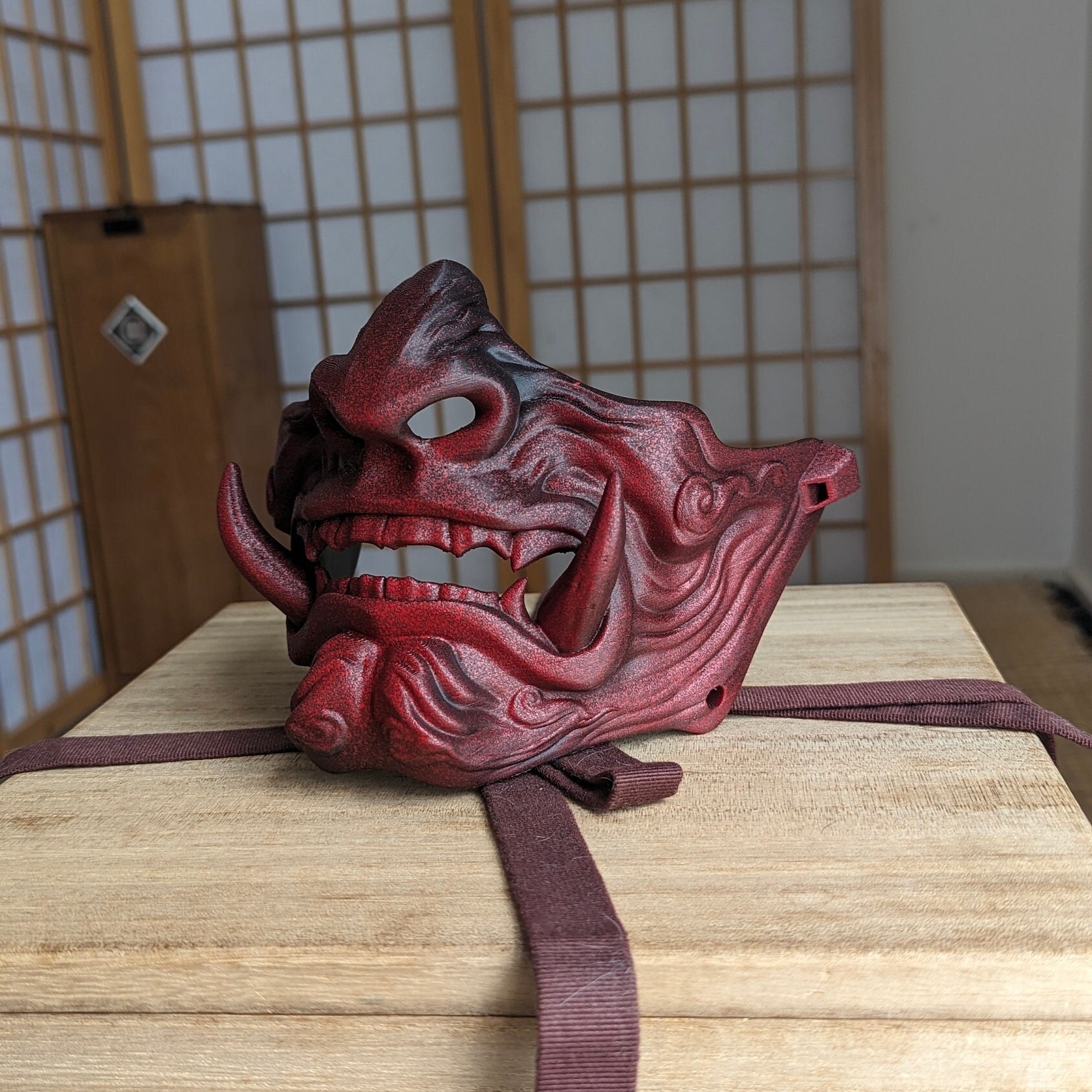 Mempo Oni Mask - Etsy