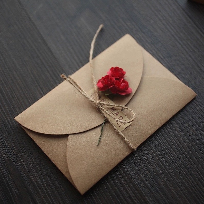 Handmade DIY Bouquet Envelope Wedding Invitation Letter - Etsy