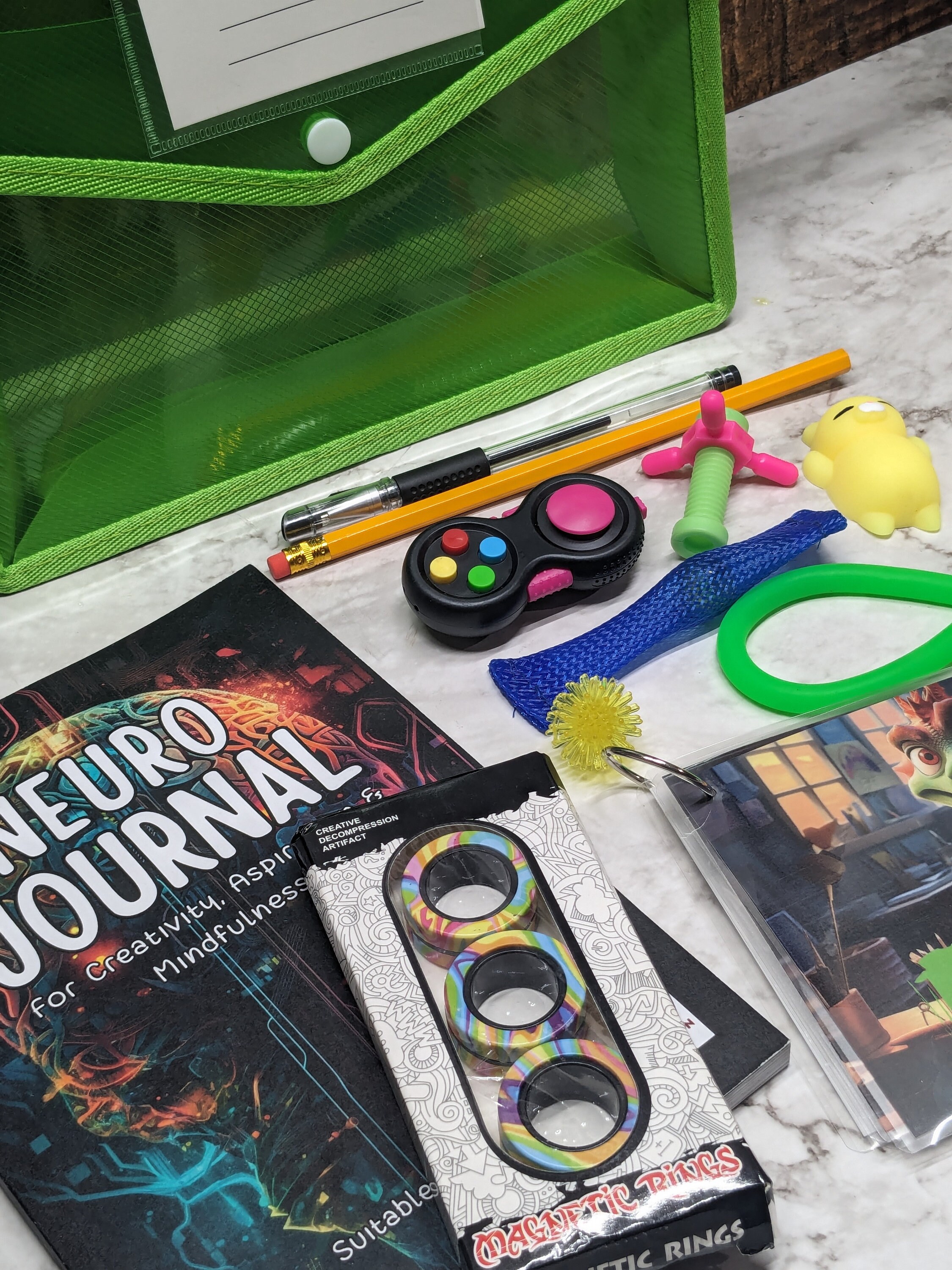 The Neuro Journal Stim Pack Fidget Rings Toys Spinner Creativity ...