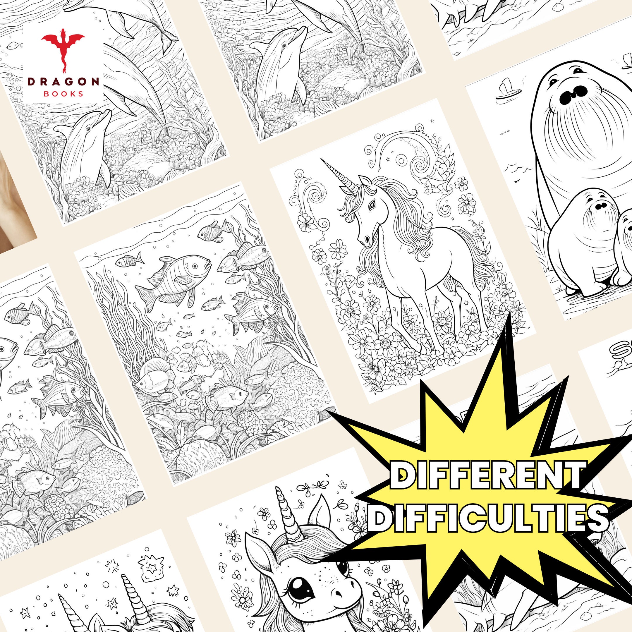 100 Coloring Pages for Kids Collection of 5 Children's Coloring Book ...