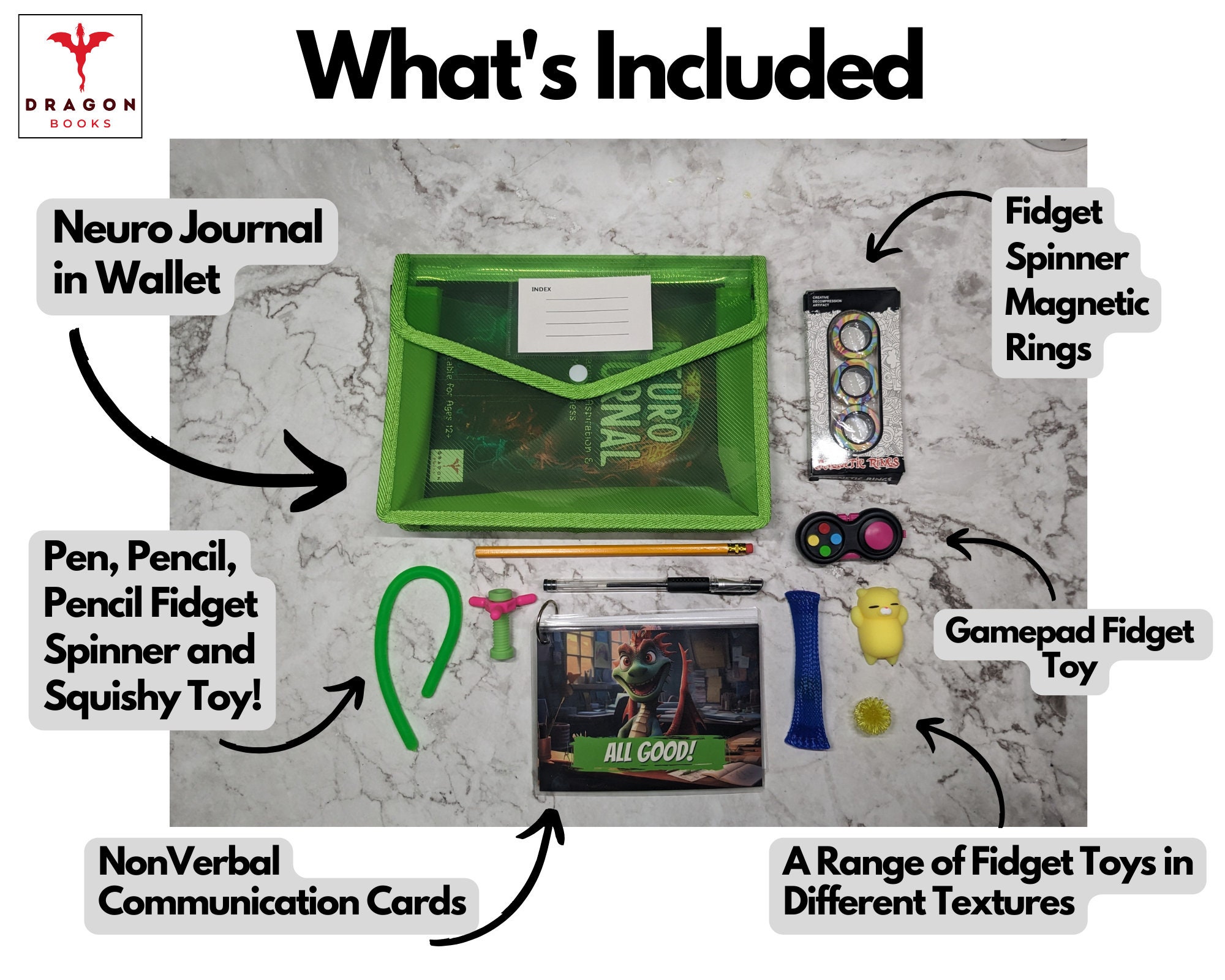 The Neuro Journal Stim Pack Fidget Rings Toys Spinner Creativity ...