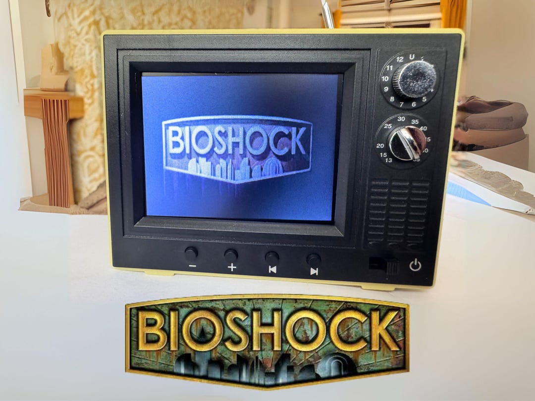 Mini Screen / Retro TV & Video Player - Bioshock Collection - Etsy