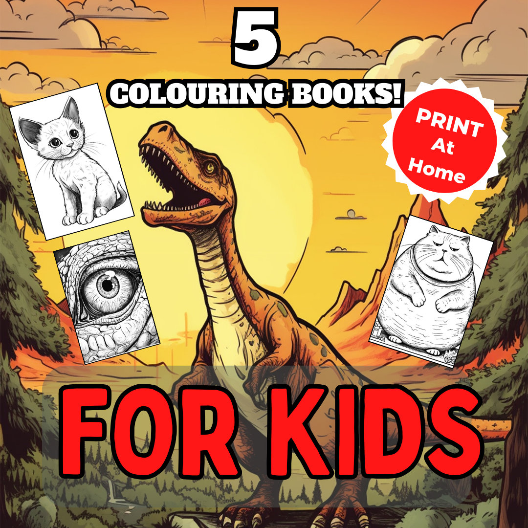 100 Coloring Pages for Kids Collection of 5 Children's Coloring Book ...