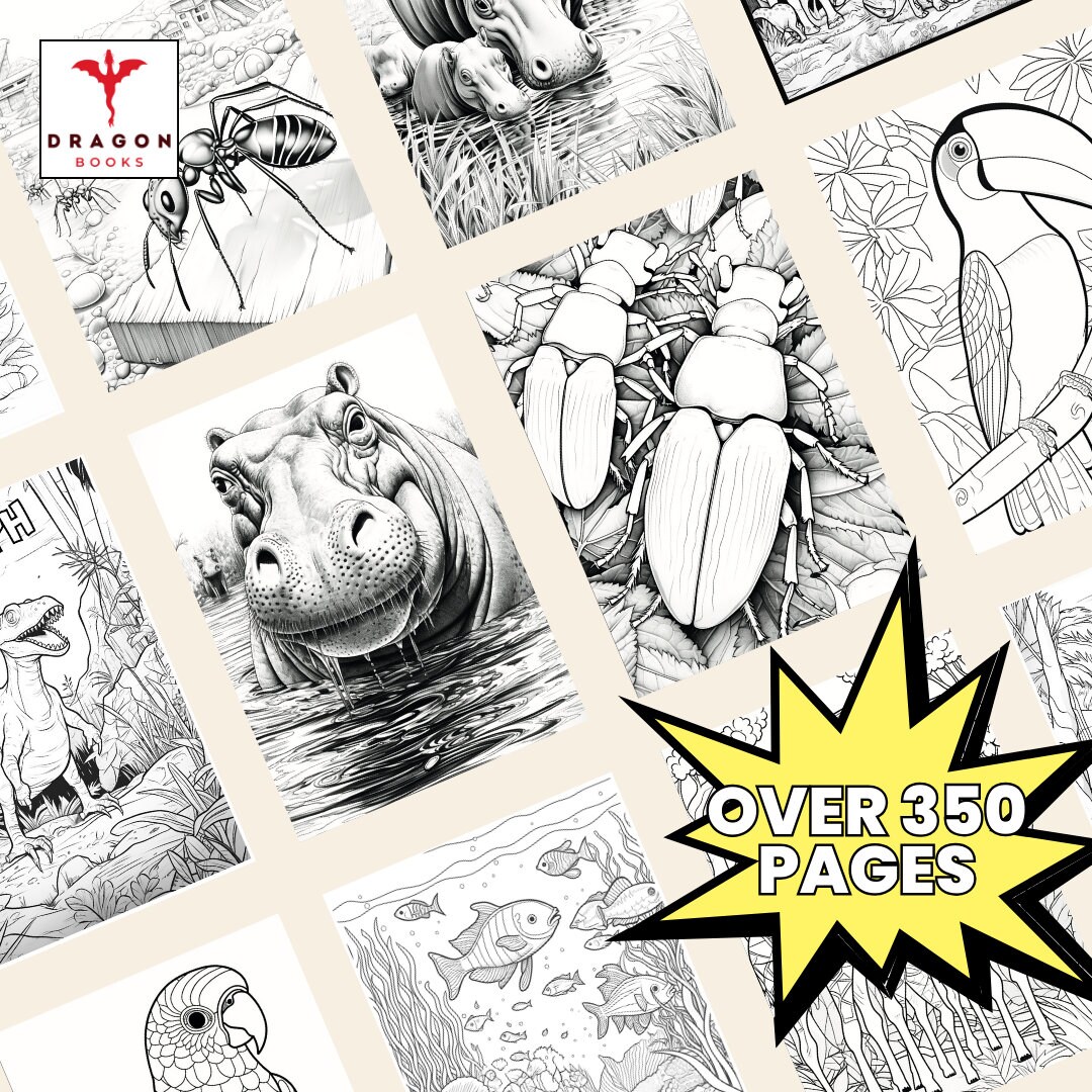 350 Coloring Page Mega Bundle - African Colouring Book Pages for Kids ...