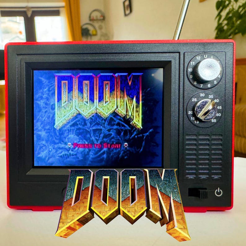 Mini Screen / Retro TV & Video Player - Doom Collection - Etsy