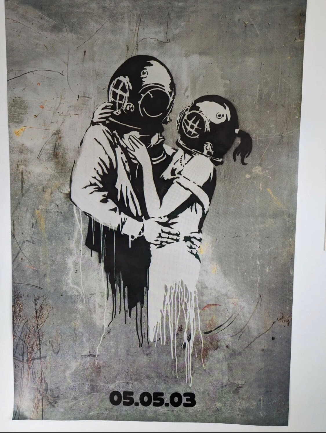 Banksy Blur Think Tank Teaser Lithograph on Blue Backed Paper Dated 05. ...