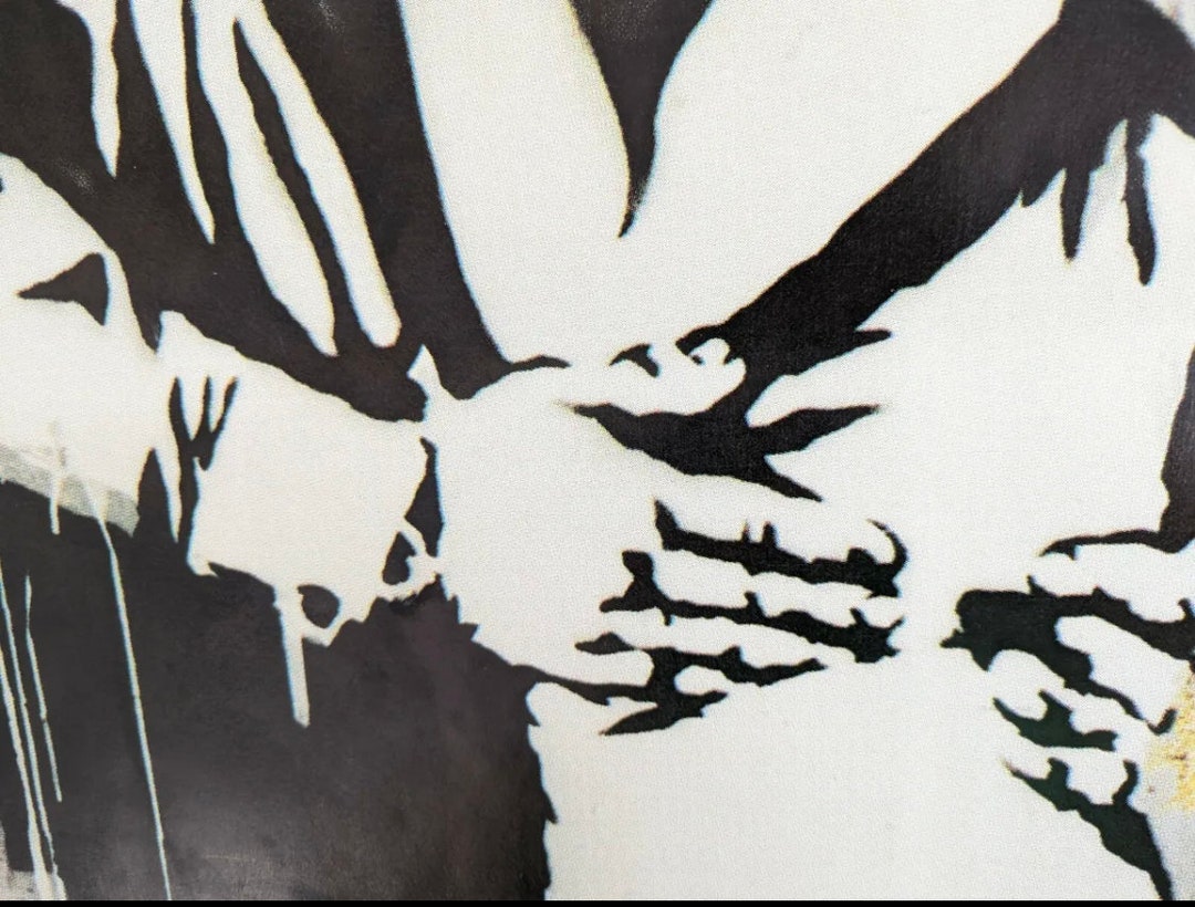 Banksy Blur Think Tank Teaser Lithograph on Blue Backed Paper Dated 05. ...