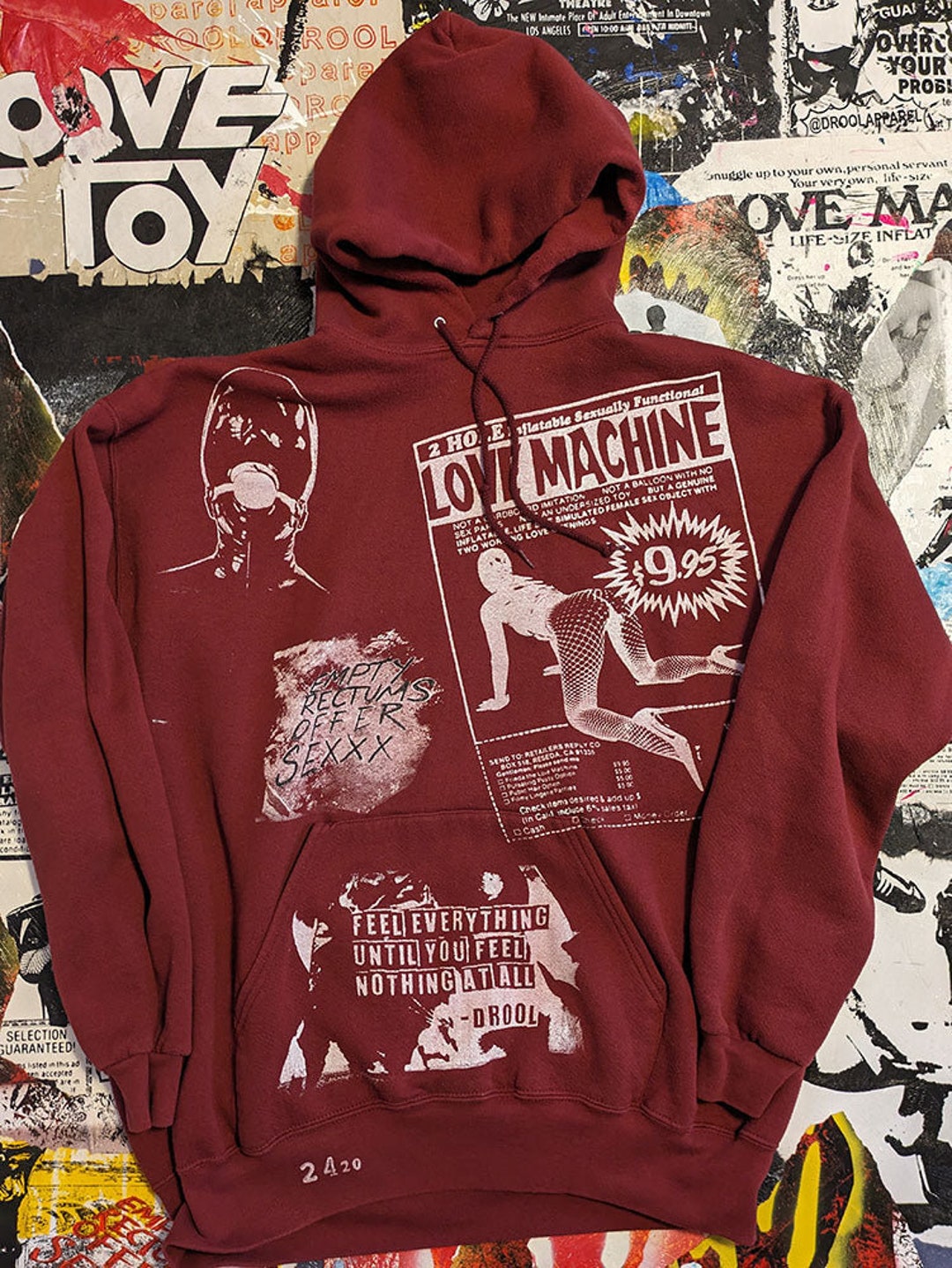 FOMO Collection Collage Love Machine Hoodie XL 2420 - Etsy