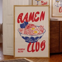 Ramen Poster, Noodle Poster, Ramen-inspired Poster, Japanese Soup ...