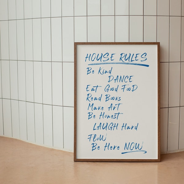 House Rules Art - Etsy