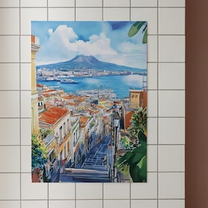 Naples Italy Watercolor Poster Digital Download Printable Decor Naples ...