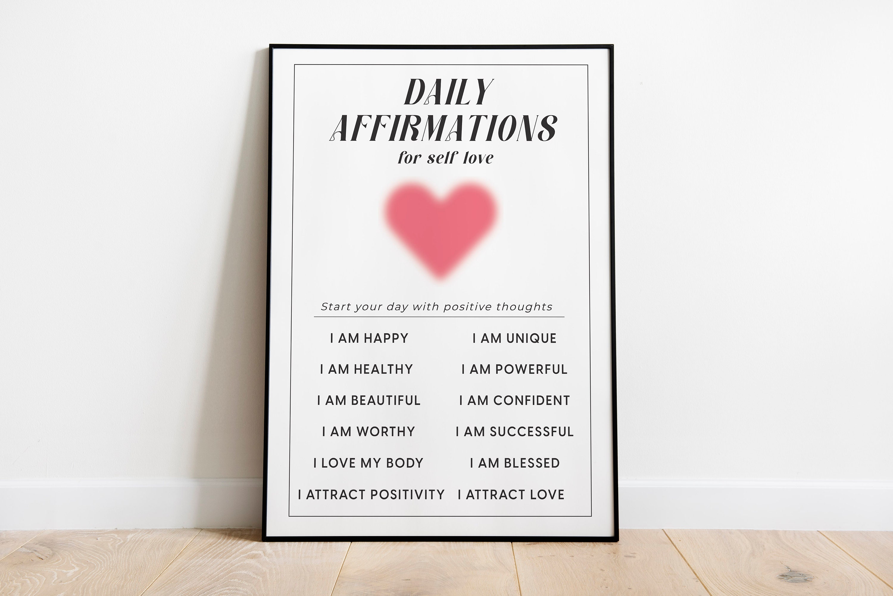 Pink Aura Set Wall Art , Affirmation Poster,spiritual Print, Retro ...