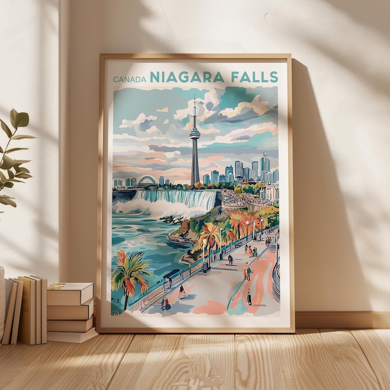 Niagara Falls Travel Wall Art, Canada Painting Gifts, North America ...